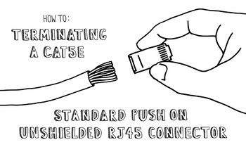 How To: Terminating a Cat5e Standard Push On Unshielded RJ45 Connector ...