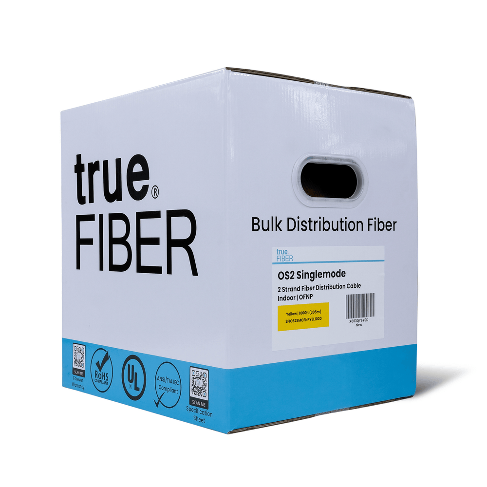 2 Strand OS2 Single Mode Indoor Fiber Cable | trueCABLE