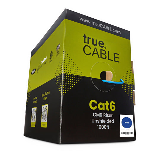 Cat6 Riser Ethernet Cable Unshielded | trueCABLE (Free Shipping)