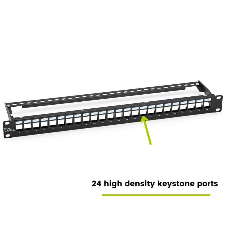 Shielded Patch Panel, 24 Port, 1U, Blank Modular