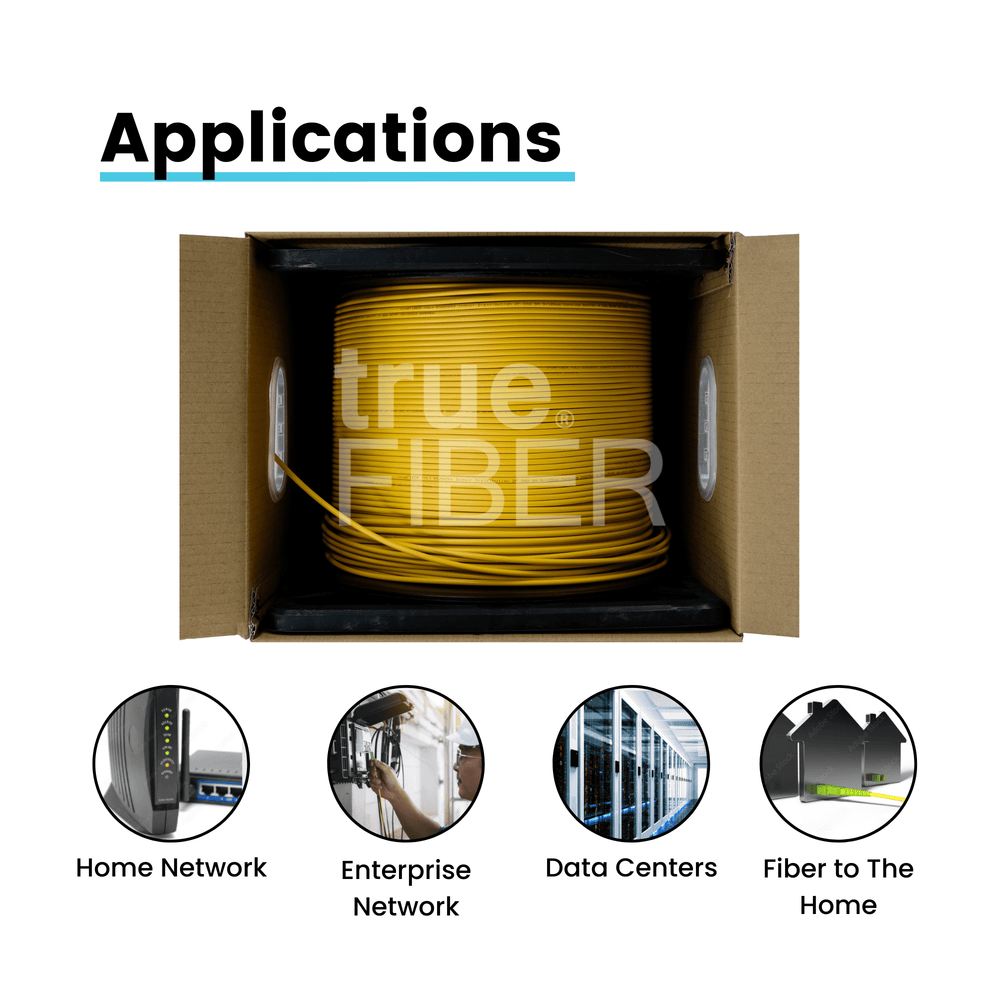 2 Strand OS2 Single Mode Indoor Fiber Cable | trueCABLE