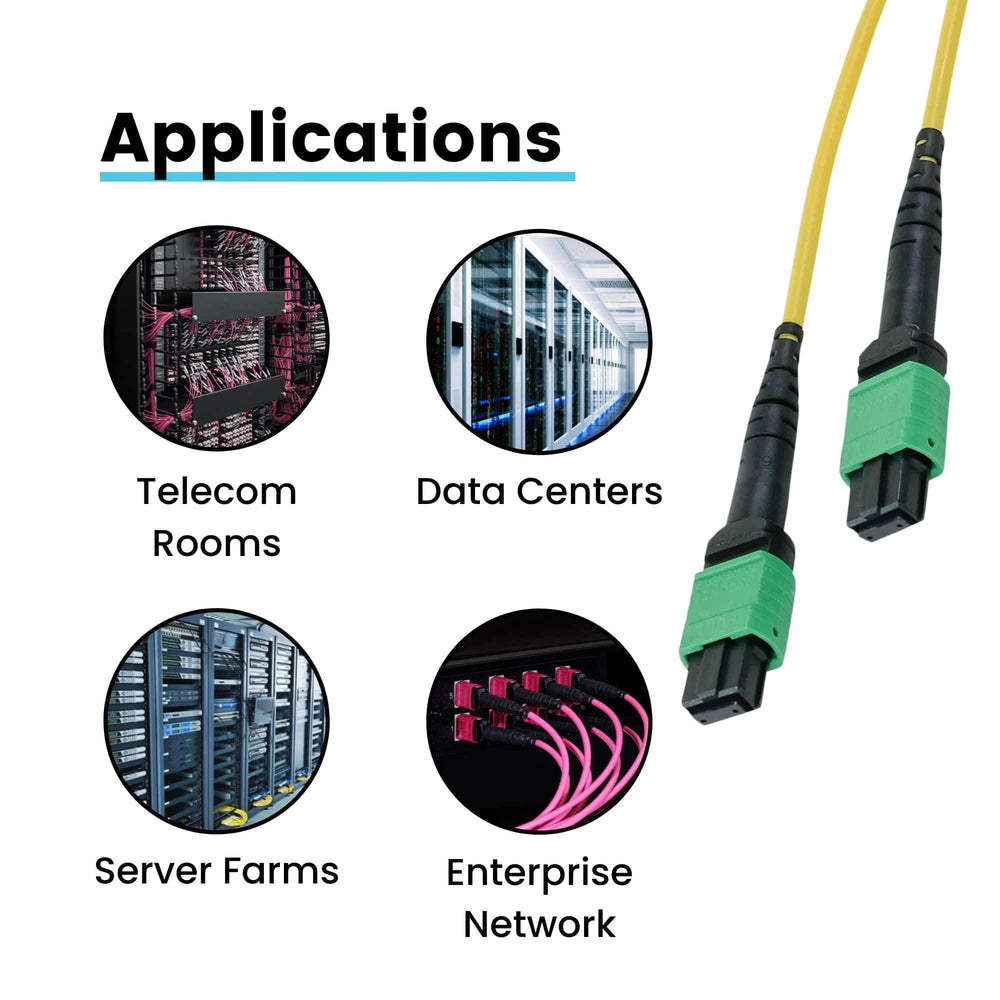 High-Quality MTP® Female OS2 12 Fiber Type B | SM OFNP | trueCABLE