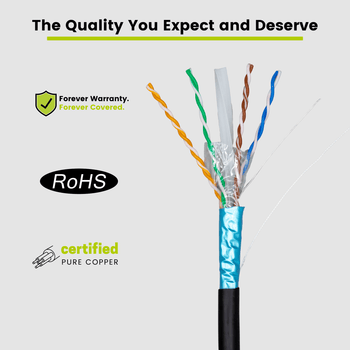 Cat6 Outdoor Shielded Bulk Ethernet Cable | trueCABLE