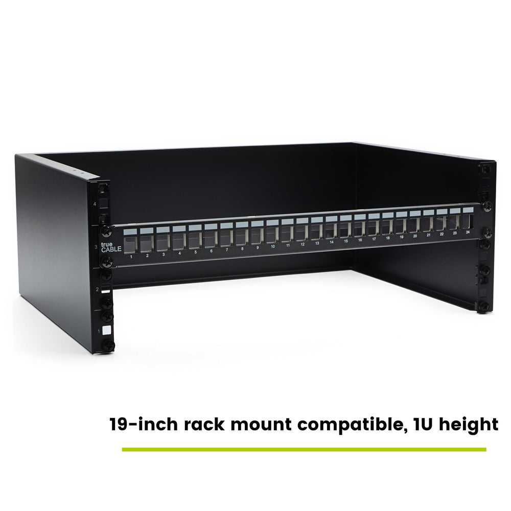Shielded Patch Panel, 24 Port, 1U, Blank Modular