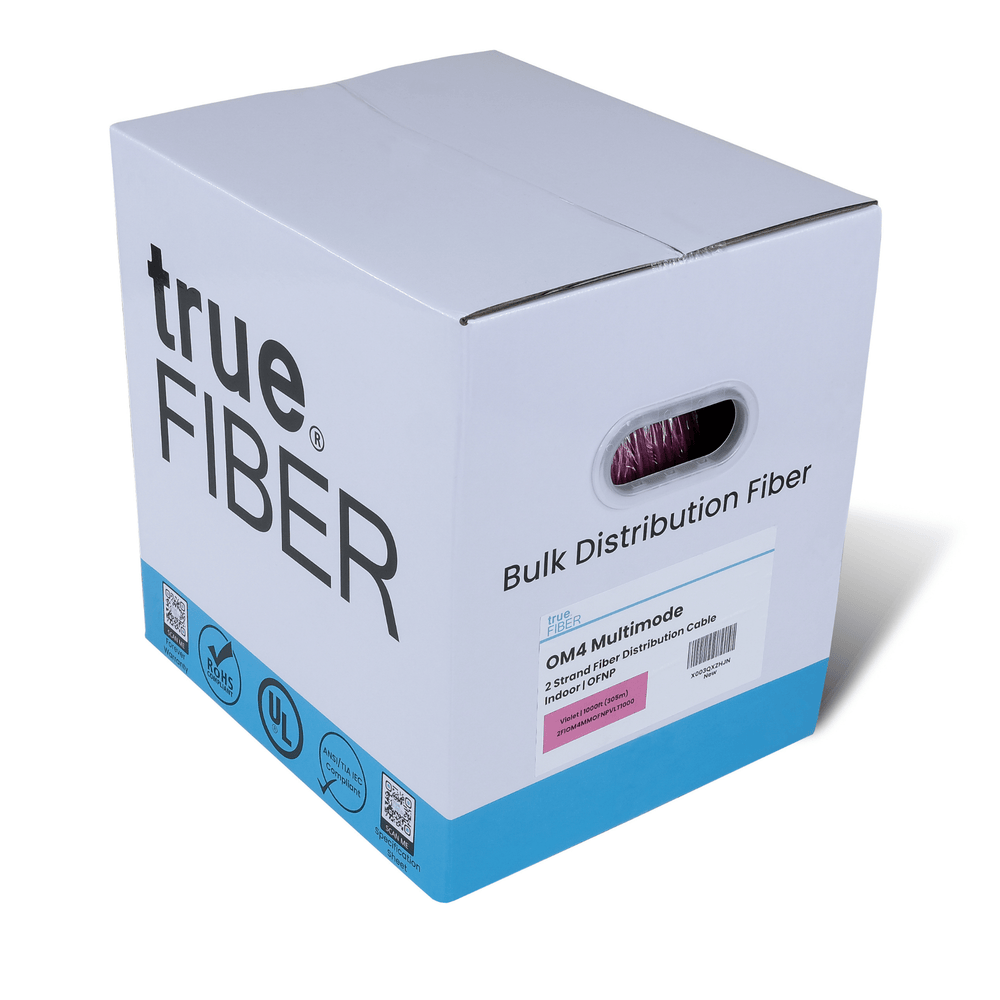 High-Quality OM4 Multimode OFNP Bulk Fiber 1000FT | trueCABLE | Buy Now