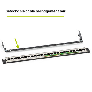 Shielded Patch Panel, 24 Port, 1U, Blank Modular
