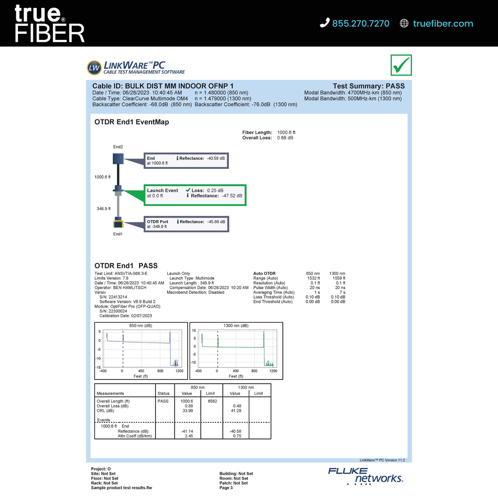 High-Quality OM4 Multimode OFNP Bulk Fiber 1000FT | trueCABLE | Buy Now