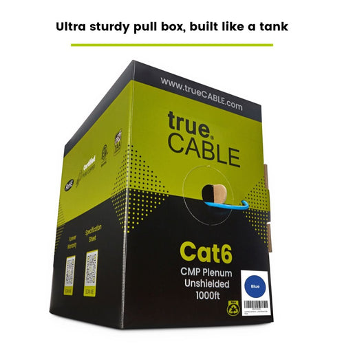 Cat6 Plenum Bulk Ethernet Cable, Unshielded | trueCABLE