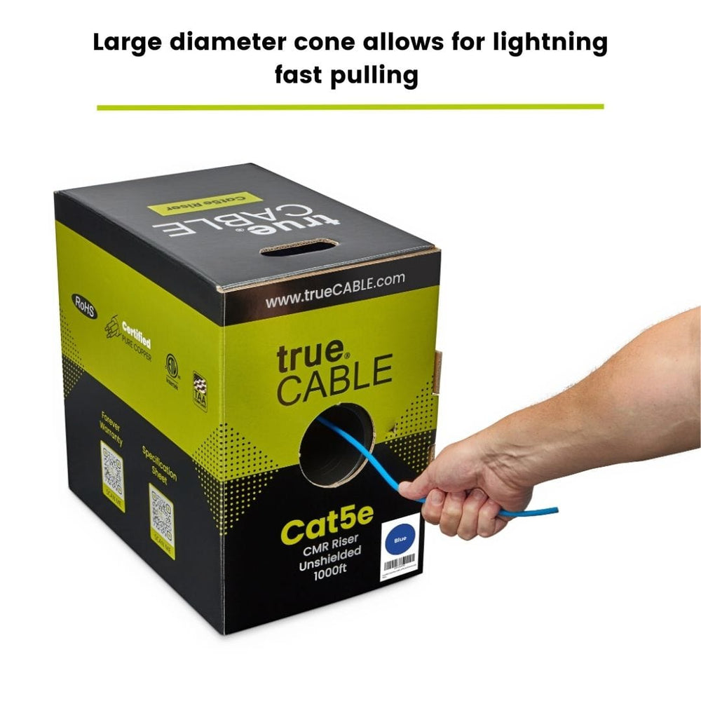 Unshielded Cat5e Riser Ethernet Cable | trueCABLE