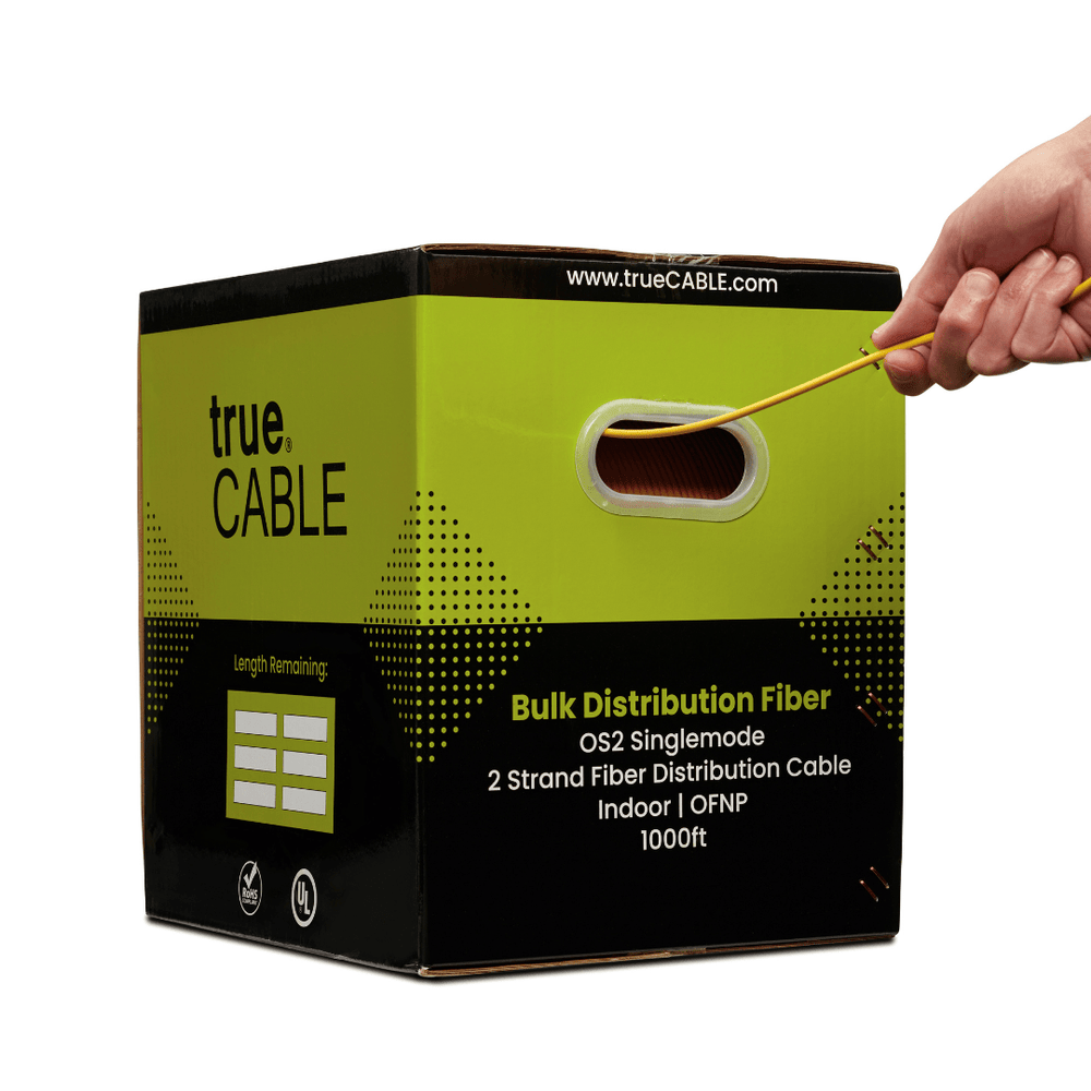 2 Strand OS2 Single Mode Indoor Fiber Cable | trueCABLE