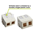 2 Port Universal Keystone Jack Surface Mount Box | trueCABLE