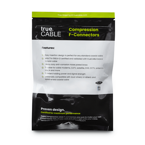 RG6 Compression F Connectors | trueCABLE