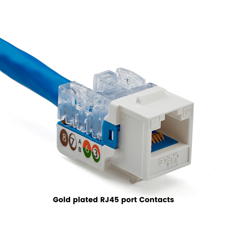 Unshielded Cat6A Punch Down Keystone Jack | RJ45 | trueCABLE