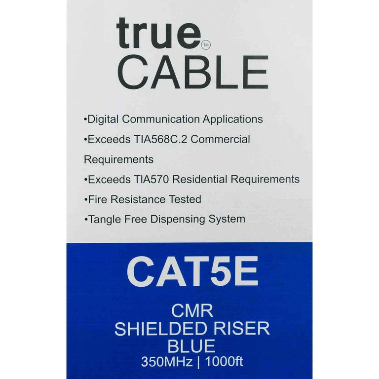 Shielded Cat5e Riser Ethernet Cable | FREE SHIPPING | trueCABLE