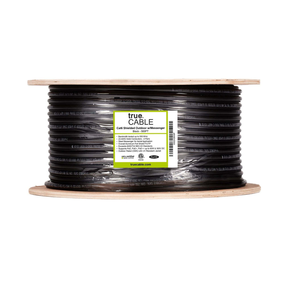 Cat6 Aerial Outdoor Ethernet Cable with Messenger | trueCABLE