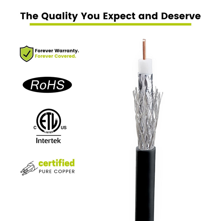 Dual Shield RG-6 Outdoor Bulk Coaxial Cable | trueCABLE