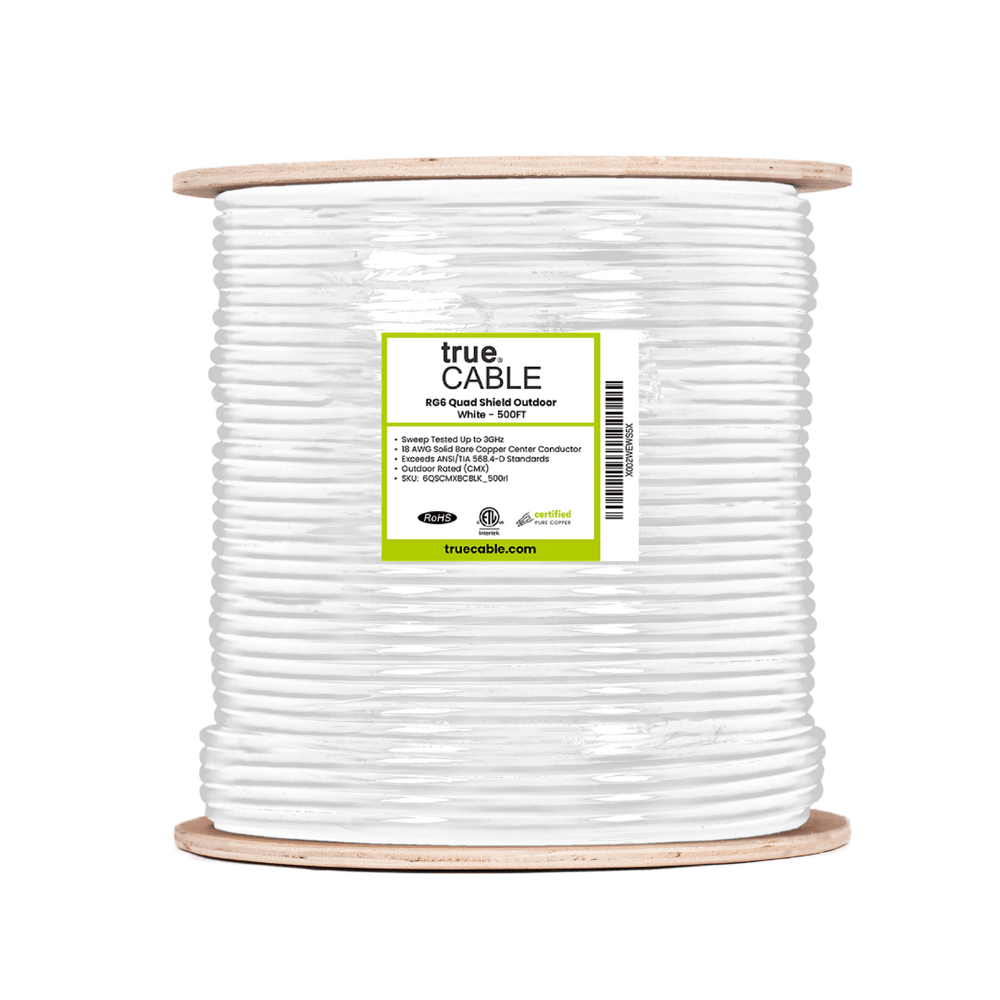 Quad Shield RG-6 Outdoor Coaxial Cable | trueCABLE