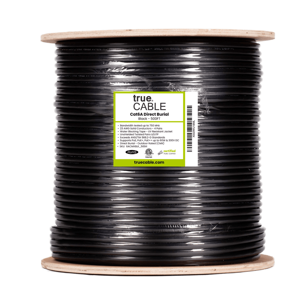 Cat6A Direct Burial Ethernet Cable Unshielded | trueCABLE