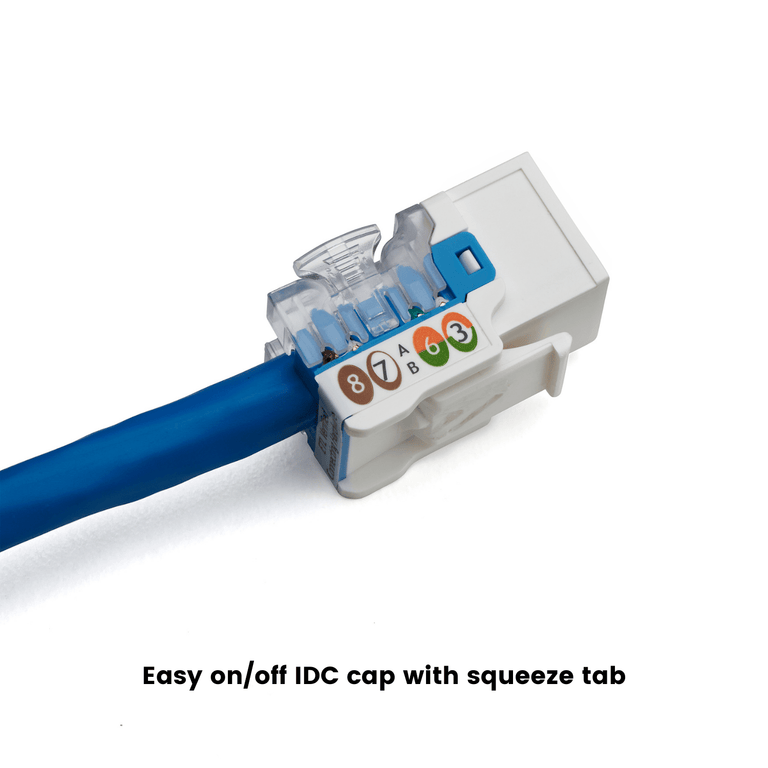 Cat6 Punch Down Keystone Jack | RJ45| Unshielded | trueCABLE